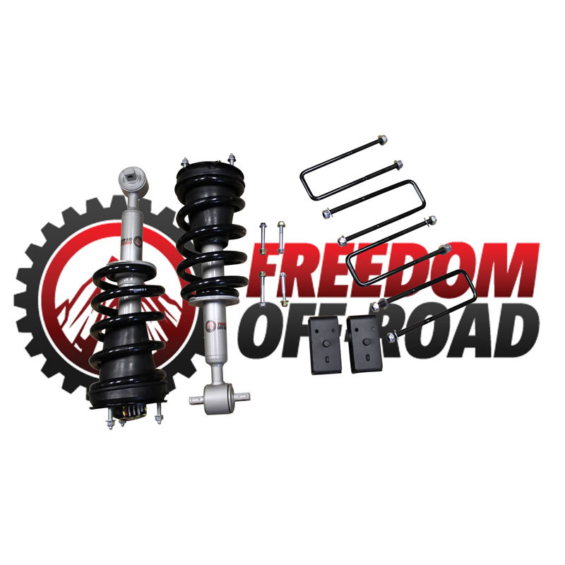 Freedom Offroad FO-G803-KIT-FREE 3" Front Lift Struts 2" Rear Blocks w ...