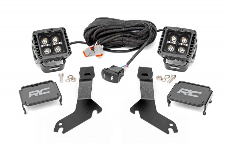 Rough Country 82284-RC LED Light Kit | Ditch Mount | 2" Black Pair ...