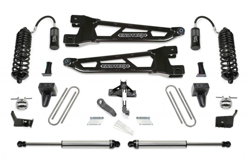 Fabtech K2408DL-FAB 4" Radius Arm Lift Kit | Front Dirt Logic 4.0 Resi ...