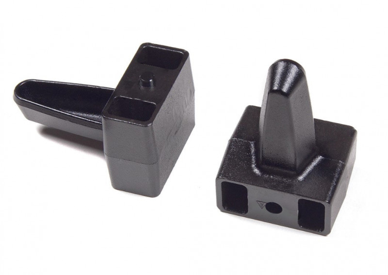 BDS Suspension BDS069527 Rear Lift Blocks w/ Wing | Steel | 5" Lift ...