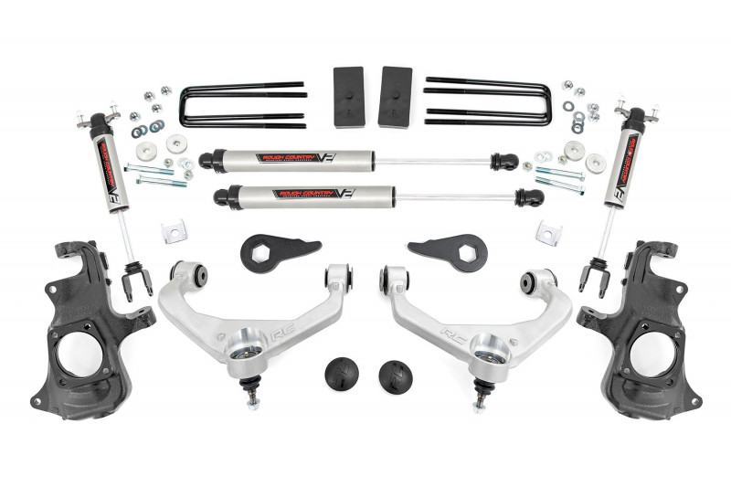 Rough Country 97670-RC 3.5" Knuckle Lift Kit | Alum. UCA's | W/ Factory Rear Overload Springs ...