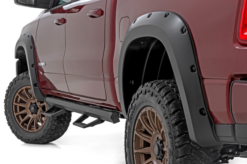 Rough Country F-D319205-PRV-RC Pocket Fender Flares | PRV Delmonico Red ...