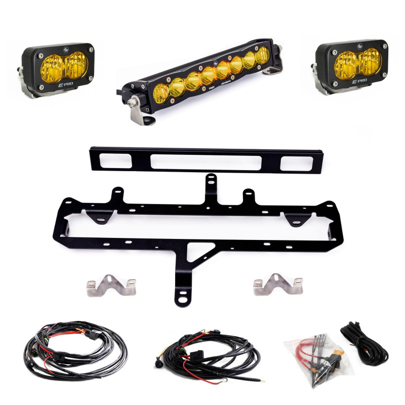 Baja Designs BAJA-448261 10" S8/S2 Pro Grille Light Kit | Baja Amber ...