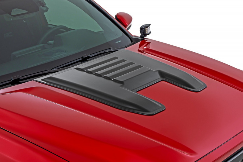 Rough Country HS80010-202-RC Hood Scoop | 202 Gloss Black (2024 Toyota ...