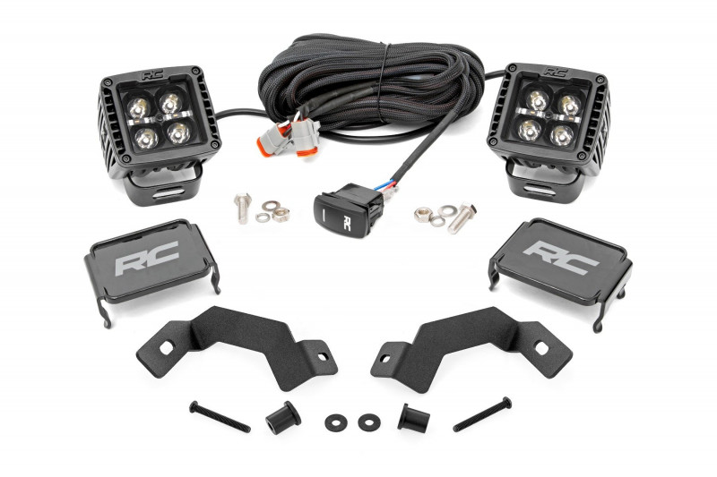 Rough Country 72114-RC LED Light Kit | Ditch Mount | 2" Black Pair ...