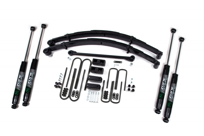 Zone ZONF2N-ZN 4" Lift Kit | Square U-Bolts | Nitro Series Shocks (99 ...