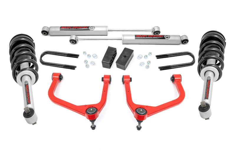 Rough Country 28831RED_A-RC 3.5" Lift Kit | Red UCA | Mono Leaf Rear ...