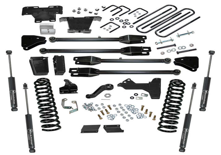 SUPERLIFT K237-SUP 6" Lift Kit w/ 4-Link Conversion & Superlift Shocks ...