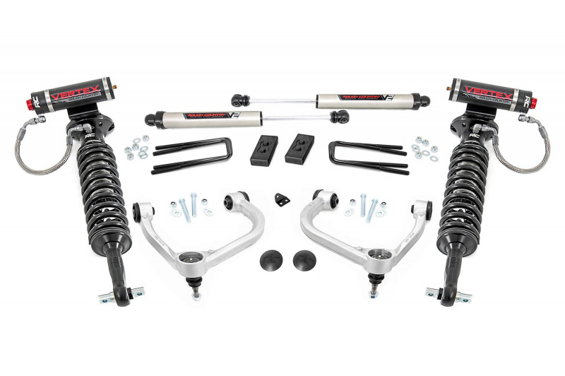 Rough Country 57757A-RC 3" Lift Kit | Vertex Coilovers | V2 Shocks (21-22 Ford F-150 | 4WD ...