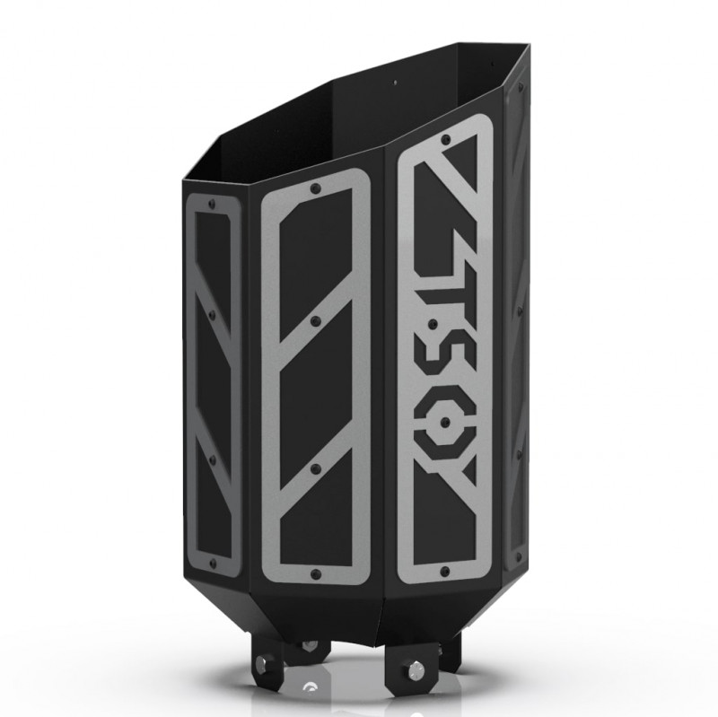 TSO TSO-T-8515-RC-1-4-B 8" Overlay Exhaust Tip W/ 5" Inlet (Black ...