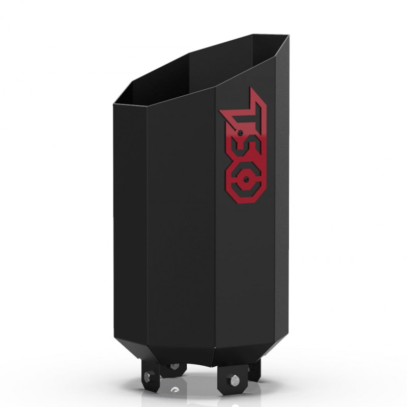 TSO TSO-T-7515-S-1-7-B 7" Octagon Exhaust Tip W/ 5" Inlet (Black/Red ...