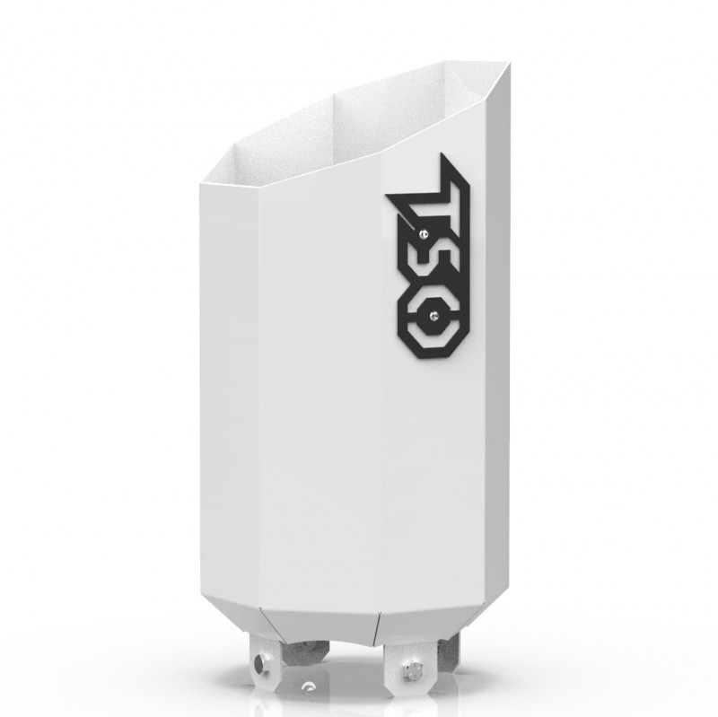 TSO TSO-T-7515-S-3-1-SS 7" Octagon Exhaust Tip W/ 5" Inlet (White/Black ...