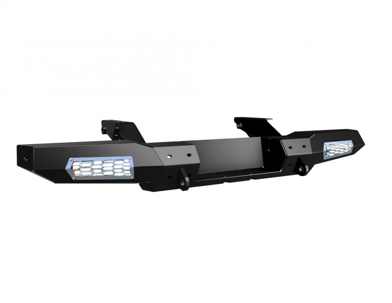 Thumper Fab TF040601-BK-L ELITE Rear Winch Bumper | W/ Lights | Black ...