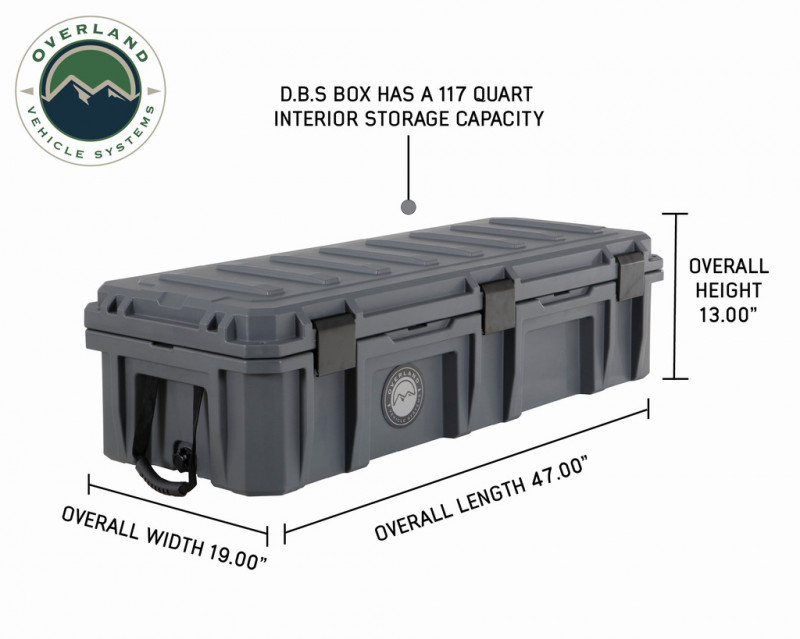 Overland Vehicle Systems OVS-40100021 DBS Dark Grey 117 QT Dry Box w ...