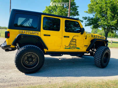 2020 Jeep Wrangler with 17x10 -24 KMC Km235 and 40/13.5R17 Cooper ...