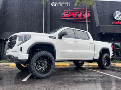 2023 GMC Sierra 1500 with 22x10 -18 Fuel Burn and 35/12.5R22 Kenda ...
