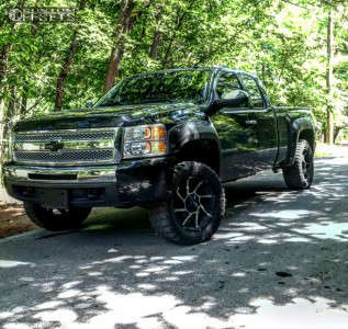2009 Chevrolet Silverado 1500 with 22x12 -51 Vision Rockers and 33/12 ...