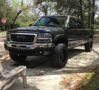 2003 GMC Sierra 1500 HD with 22x10 -19 TIS 544bm and 33/12.5R22 Red ...
