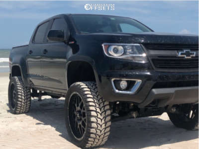 2016 Chevrolet Colorado with 20x12 -44 American Offroad A105 and 33/12 ...