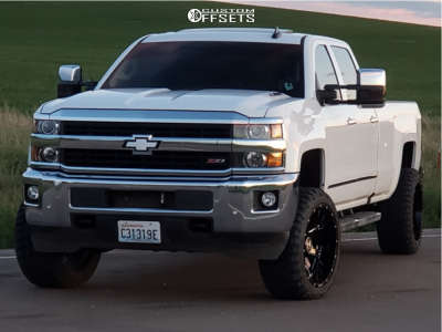 2016 Chevrolet Silverado 3500 HD with 22x12 -44 Hostile Alpha and 305 ...