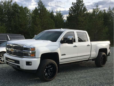2015 Chevrolet Silverado 3500 HD with 20x8.25 -160 Mayhem Monstir and ...