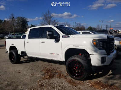 2020 GMC Sierra 2500 HD with 24x12 -44 Axe Offroad Kratos and 35/12 ...