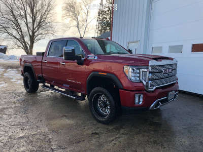 2020 GMC Sierra 2500 HD with 24x12 -44 Axe Offroad Kratos and 35/12 ...