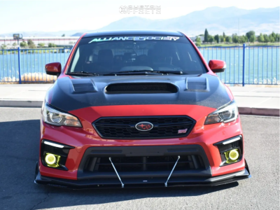 2019 Subaru WRX STI with 18x10 40 Volk Te37 and 255/35R18 Continental Extremecontact Dws06 Plus ...