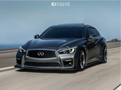 2015 INFINITI Q50 with 19x9.5 40 Rays Engineering Nismo and 245/40R19 ...