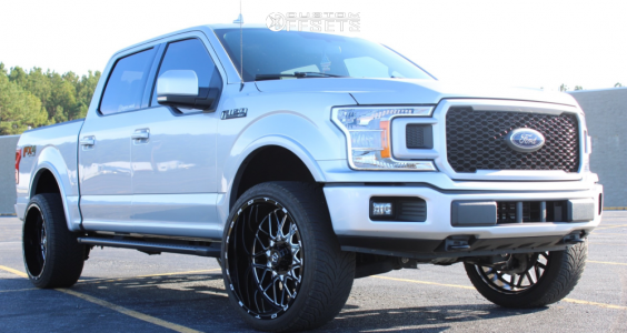 2018 Ford F-150 with 24x12 -44 TIS 548BM and 32/12.5R24 Atturo Az800 ...