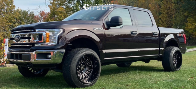 2018 Ford F-150 Wheel Offset Super Aggressive 3"-5" Leveling Kit ...