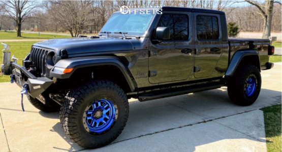 2021 Jeep Gladiator with 18x9.5 -18 Black Rhino Barstow and 35/12.5R18 ...