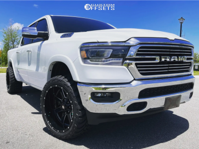 2020 Ram 1500 with 22x12 -50 Ballistic Rage and 33/12.5R22 AMP Mud ...