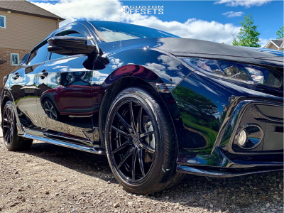 2020 Honda Civic with 18x8 45 Konig Oversteer and 235/40R18 Continental ...