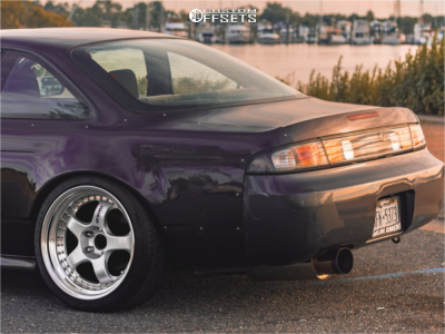 1995 Nissan 240SX with 18x9.5 -12 Work Meister S1 3p and 225/40R18 ...