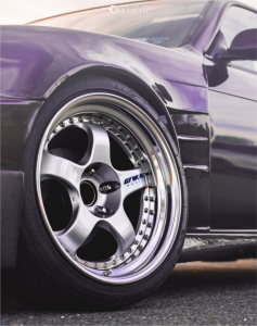 1995 Nissan 240SX with 18x9.5 -12 Work Meister S1 3p and 225/40R18 ...