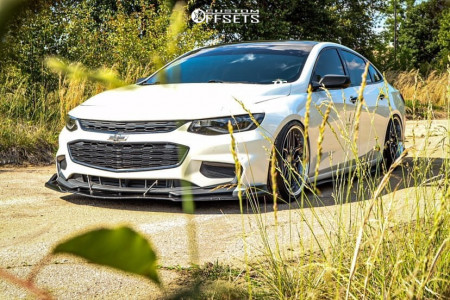 2017 Chevrolet Malibu with 19x9.5 22 ESR Cs15 and 245/35R19 Michelin ...