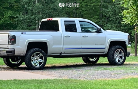 2016 Chevrolet Silverado 1500 with 20x10 -25 Vision Razor and 33/12 ...