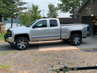 2016 Chevrolet Silverado 1500 with 20x10 -25 Vision Razor and 33/12 ...