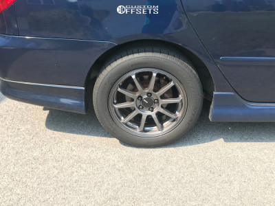 2005 Toyota Corolla with 16x7 45 Enkei Px-10 and 225/50R16 Continental ...