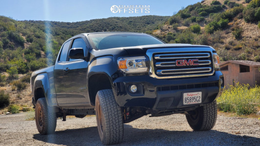 2016 GMC Canyon Wheel Offset Aggressive > 1" Outside Fender Suspension ...
