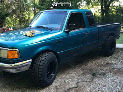 1997 Ford Ranger with 15x12 -63 Black Rock D Widow and 33/12.5R15 ...