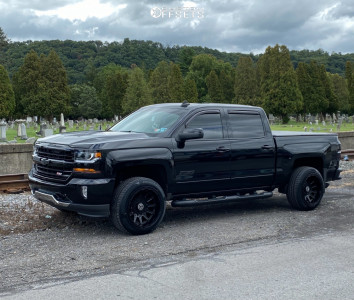 2018 Chevrolet Silverado 1500 Wheel Offset Aggressive > 1" Outside ...