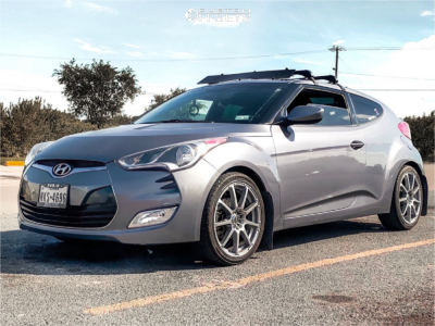 2016 Hyundai Veloster with 18x7.5 38 Enkei Edr9 and 225/45R18 Atrezzo ...
