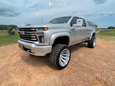 2021 Chevrolet Silverado 2500 HD with 24x14 -76 Fuel Contra and 375 ...
