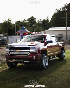 2016 Chevrolet Silverado 1500 with 22x12 -55 Vision Rocker 412 and 33/ ...