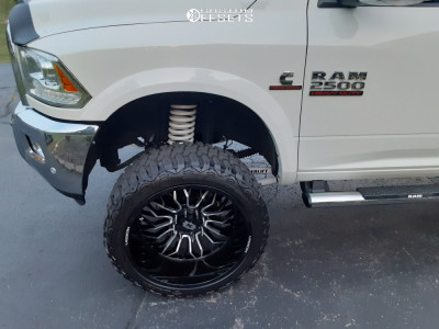2018 Ram 2500 with 24x12 -51 Vision Riot and 35/12.5R24 Haida Mud Champ ...
