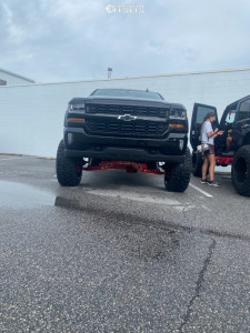 2016 Chevrolet Silverado 1500 with 22x12 -44 TIS 554BMR and 35/12.5R22 Toyo Tires Open Country R ...