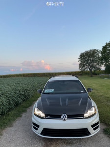 2016 Volkswagen Golf R with 18x8.5 43 Konig Ampliform and 235/40R18 ...