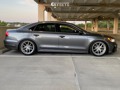 2017 Volkswagen Passat with 19x8.5 45 Rotiform Flg and 245/40R19 ...